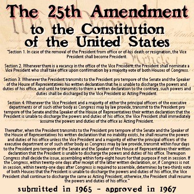 25th Amendment Section 1