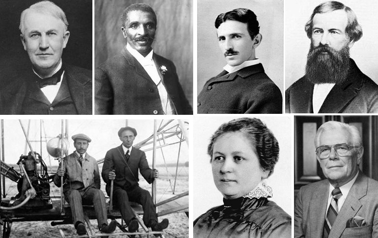 Celebrating InventorsDay: Clockwise: Edison, George Washington Carver ...