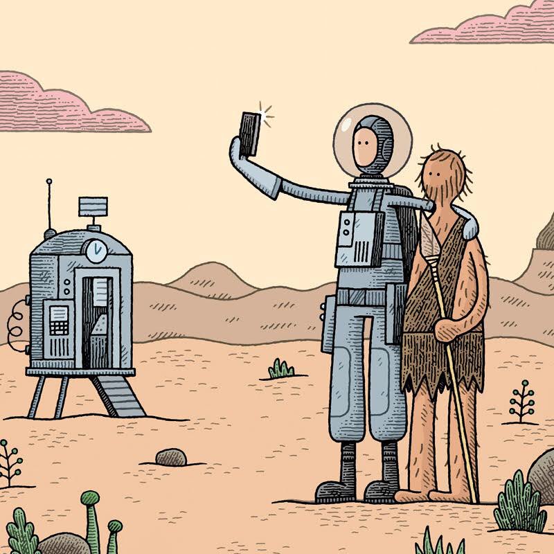 Time Travel' cover for @guardianreview plus sketchbook page」Tom Gauldの漫画