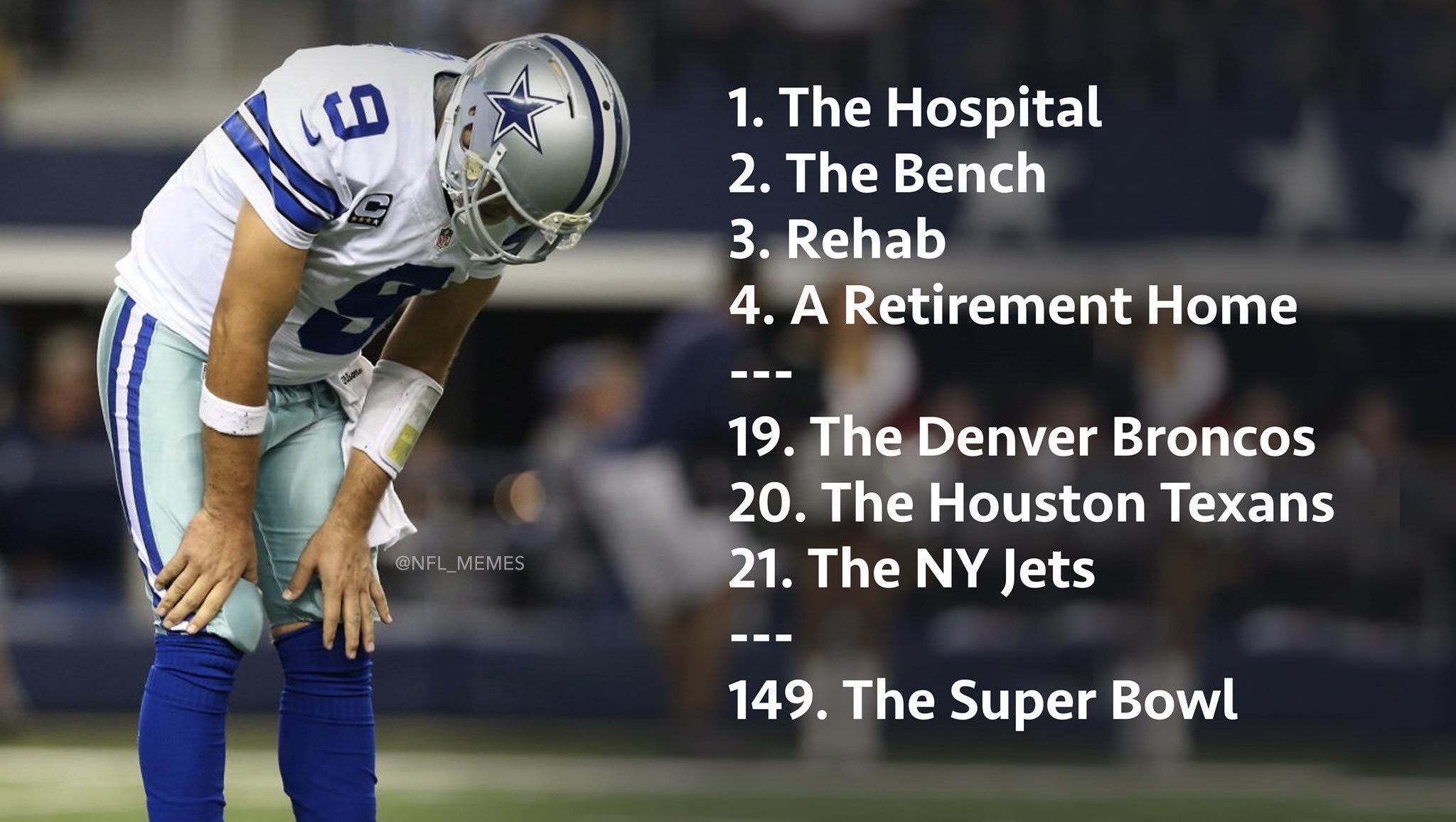 Romo Memes NFL Memes On X: "Some Likely Landing Spots For Tony Romo