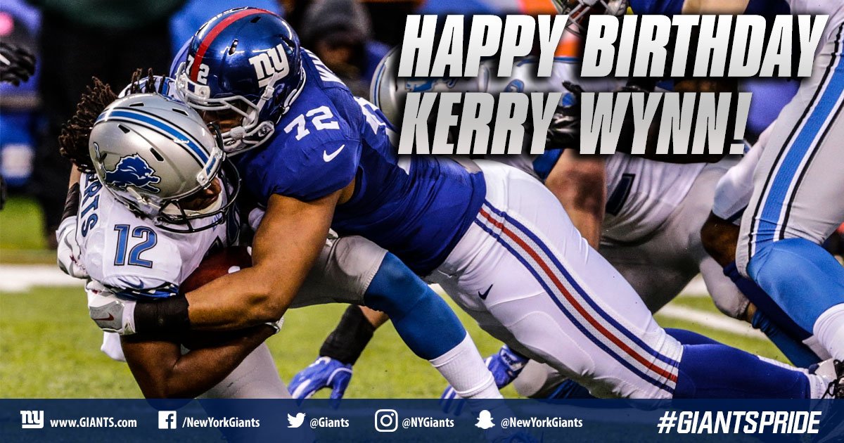 Happy Belated Birthday to #Giants DE Kerry Wynn! 🎂🎁🎈🎉 https://t.co ...