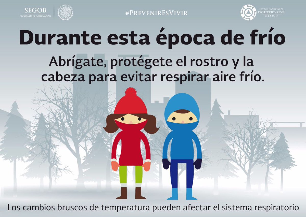 En esta temporada de Frío cubre nariz y boca para evitar respirar el ...