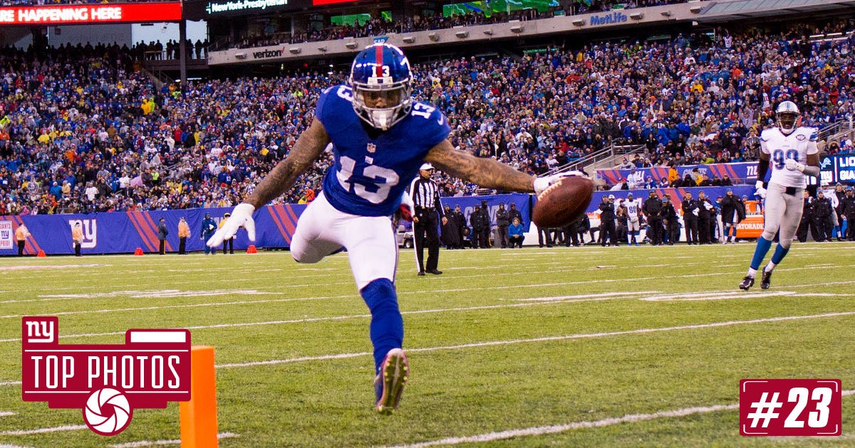 .OBJ_3 reaches for the end zone! GiantsTop50 ? HIGHLIGHT: | New York ...