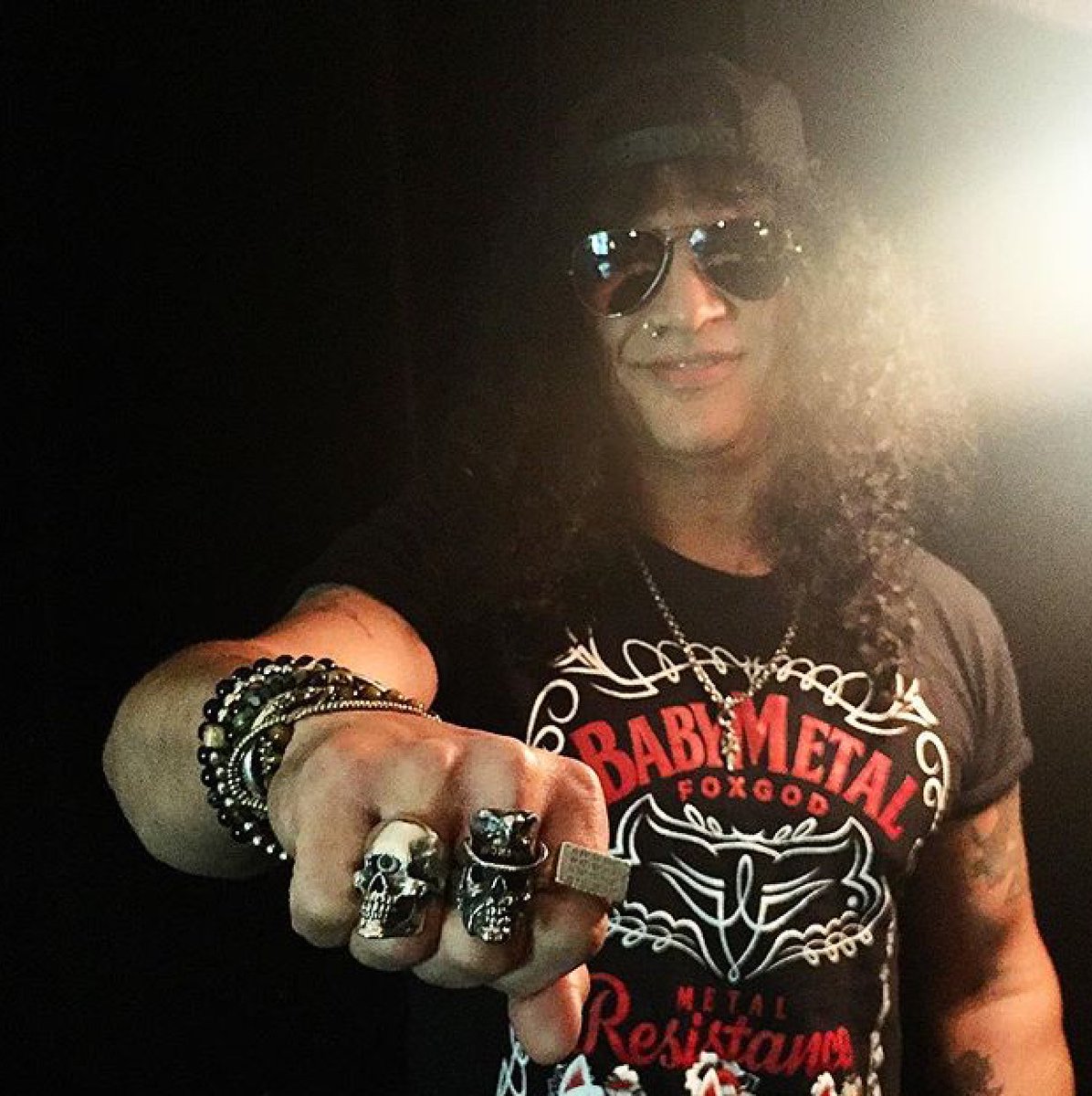 Slash Face Slash On The Cover Of The New... Guns N' F 'n Roses.It