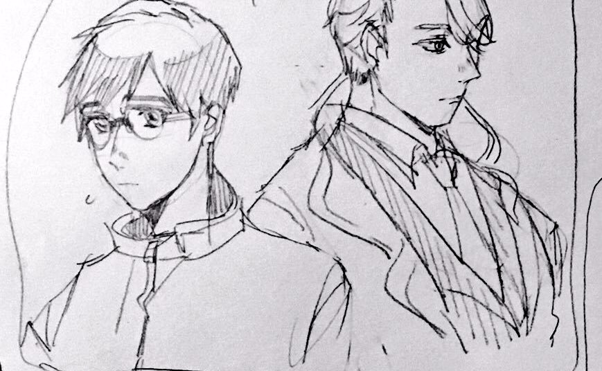 エア on Twitter: "去年(左)と先日(右) 仲良くなった‥‥ #初期のYOI絵と今のYOI絵比較 https://t.co/D4dgRggRcI" / Twitter