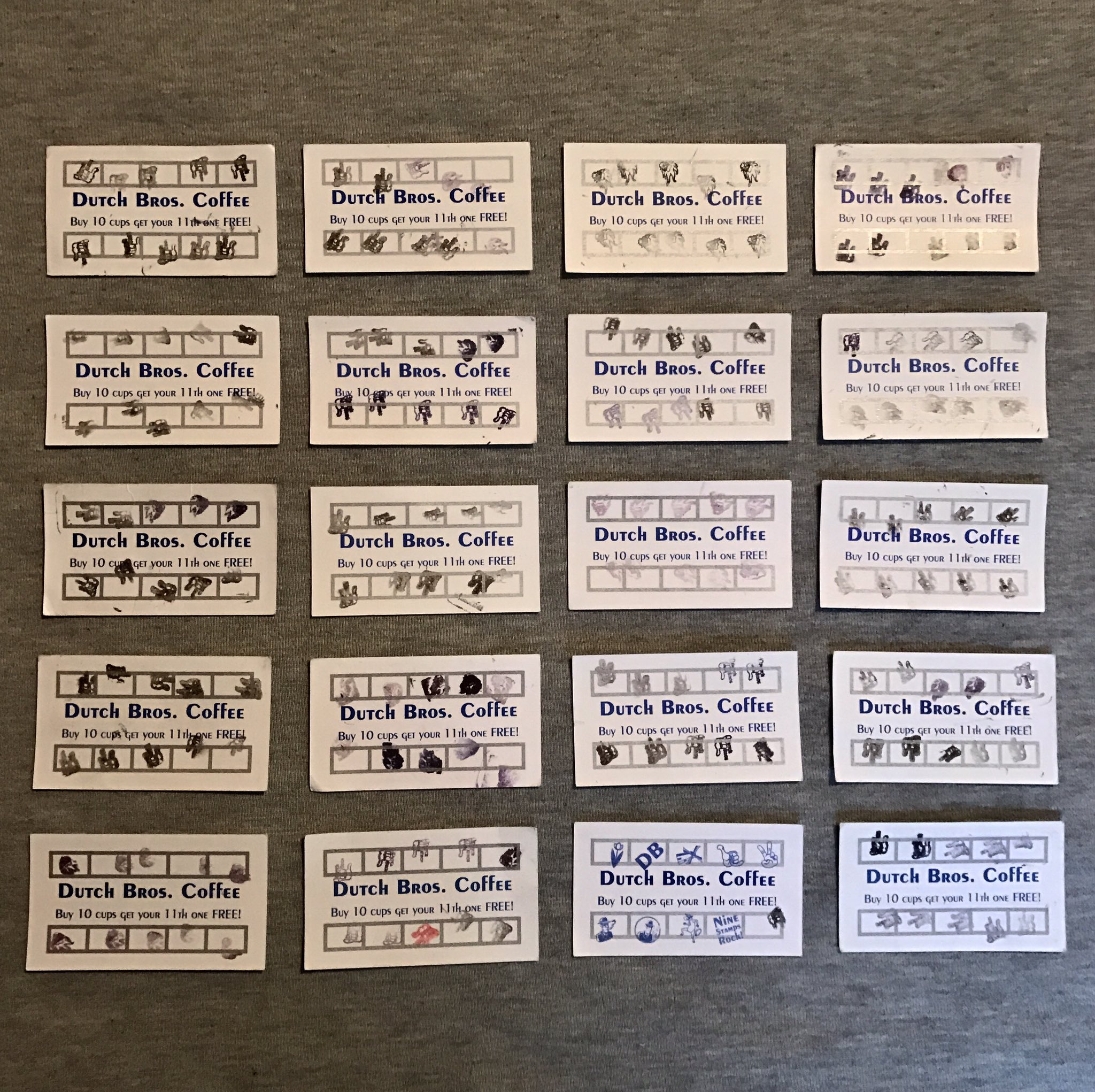 Dutch Bros Stamp Card - Printable Cards