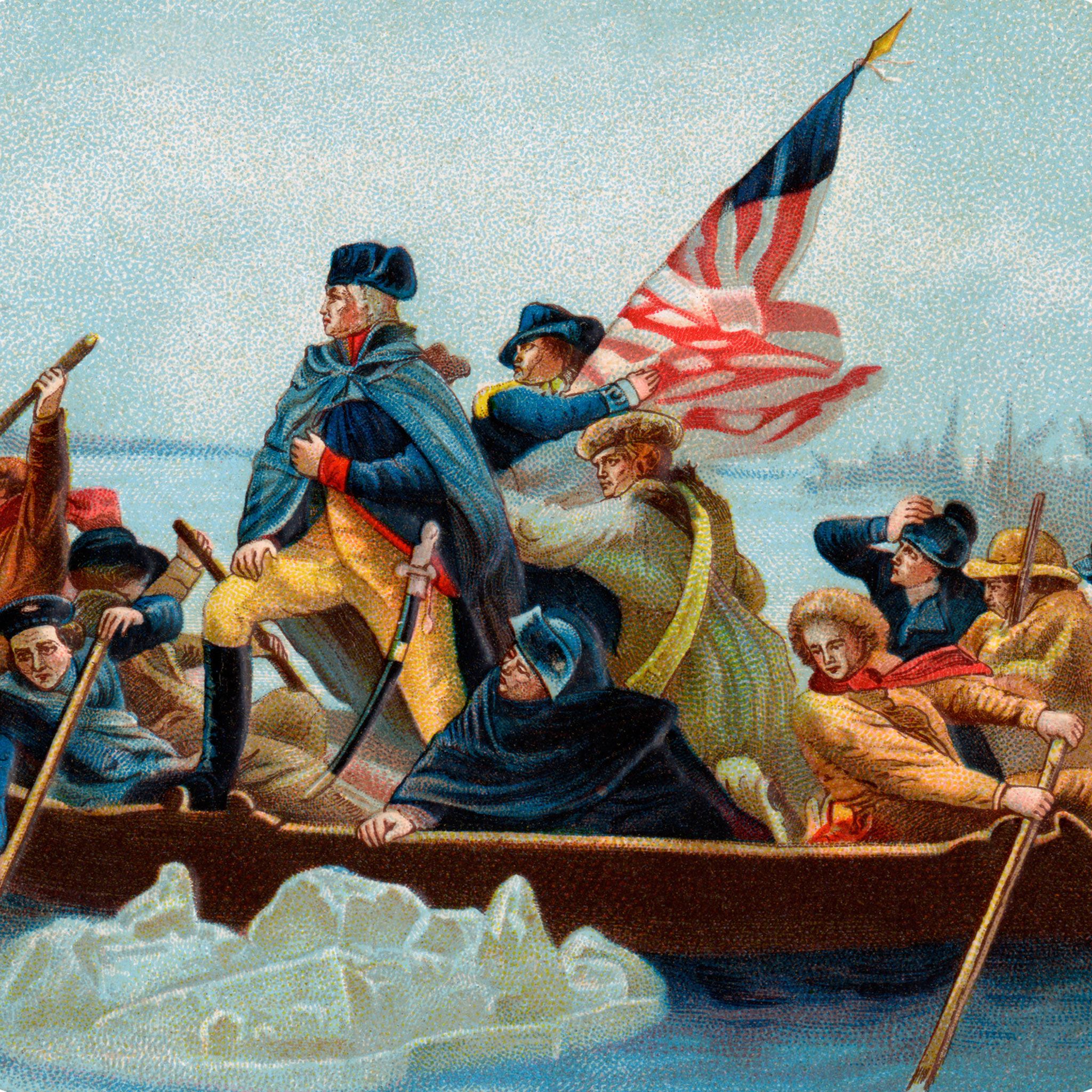 George Washington Painting Boat