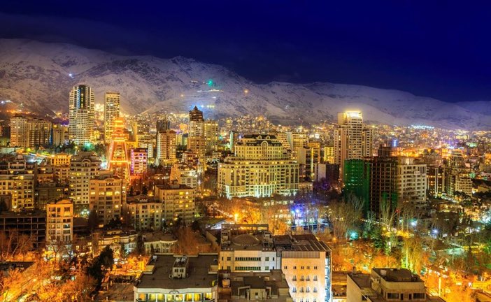 My beautiful #tehran at night surrounded by the majestic alborz ...