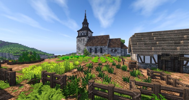 Medieval monastery, Minecraft, Minecraft blueprints