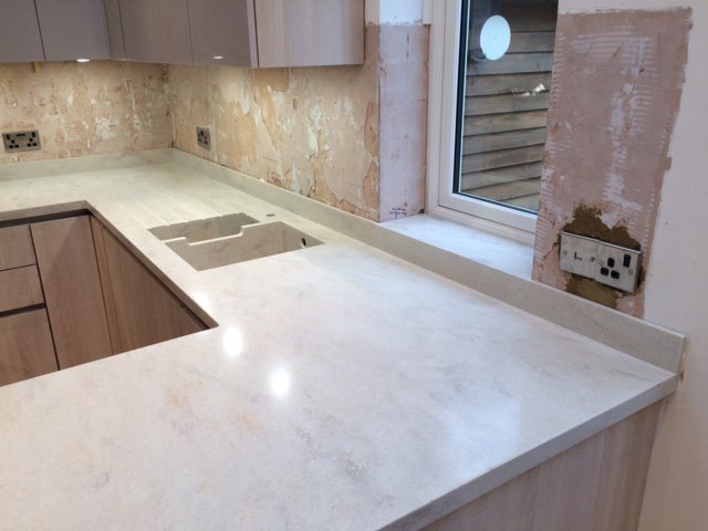 westwood fabrication on Twitter: "Yet another gorgeous & seamless #corian veined worktop in Clam ...