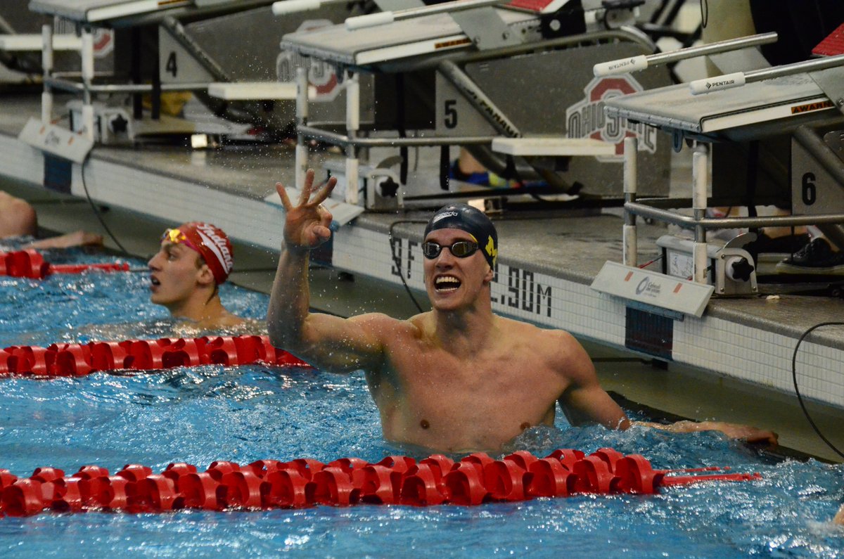 M Swim breaks OSU pool records, wins 2 titles at B1G Championships Day ...