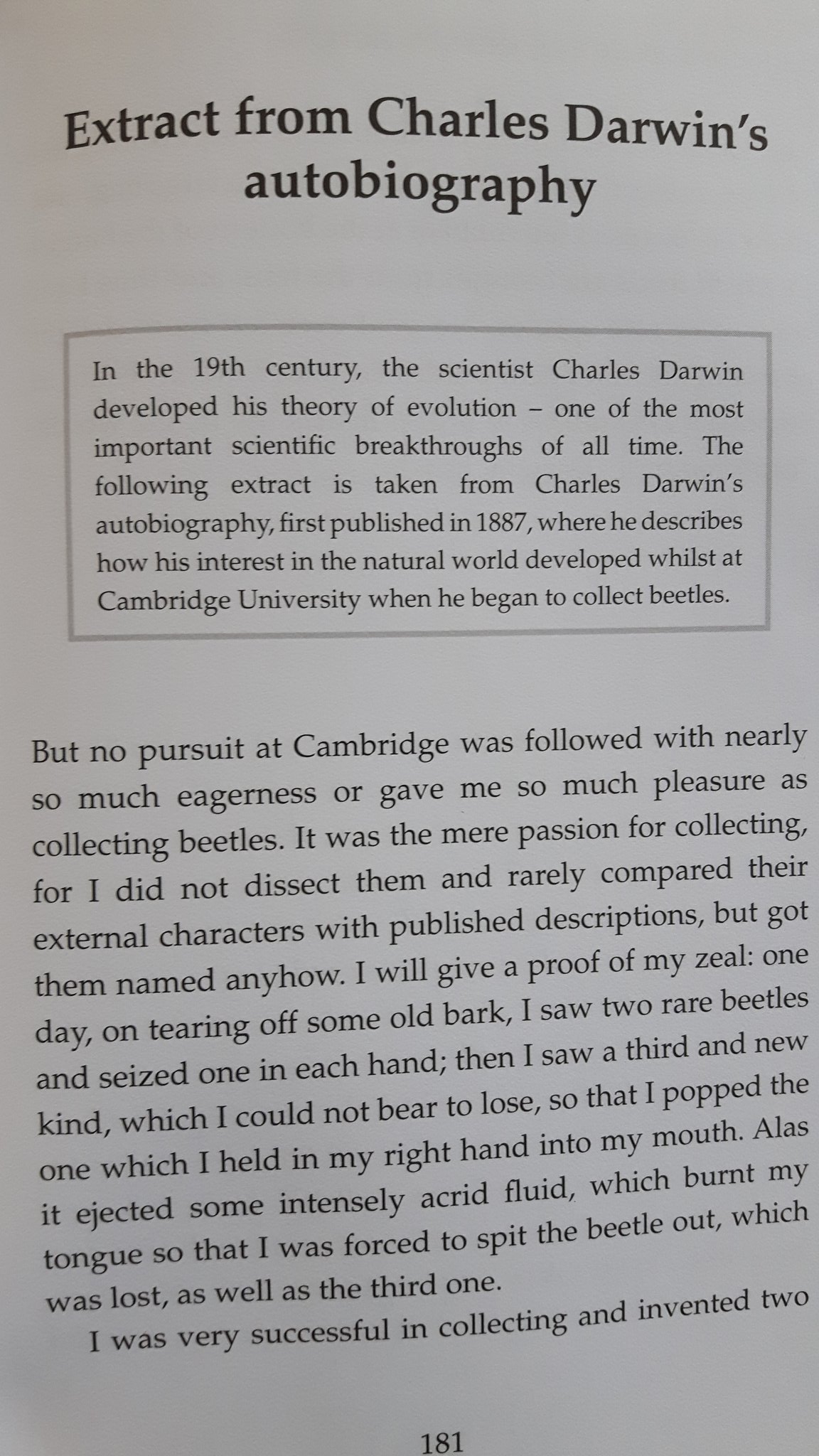 Autobiography Of Charles Darwin