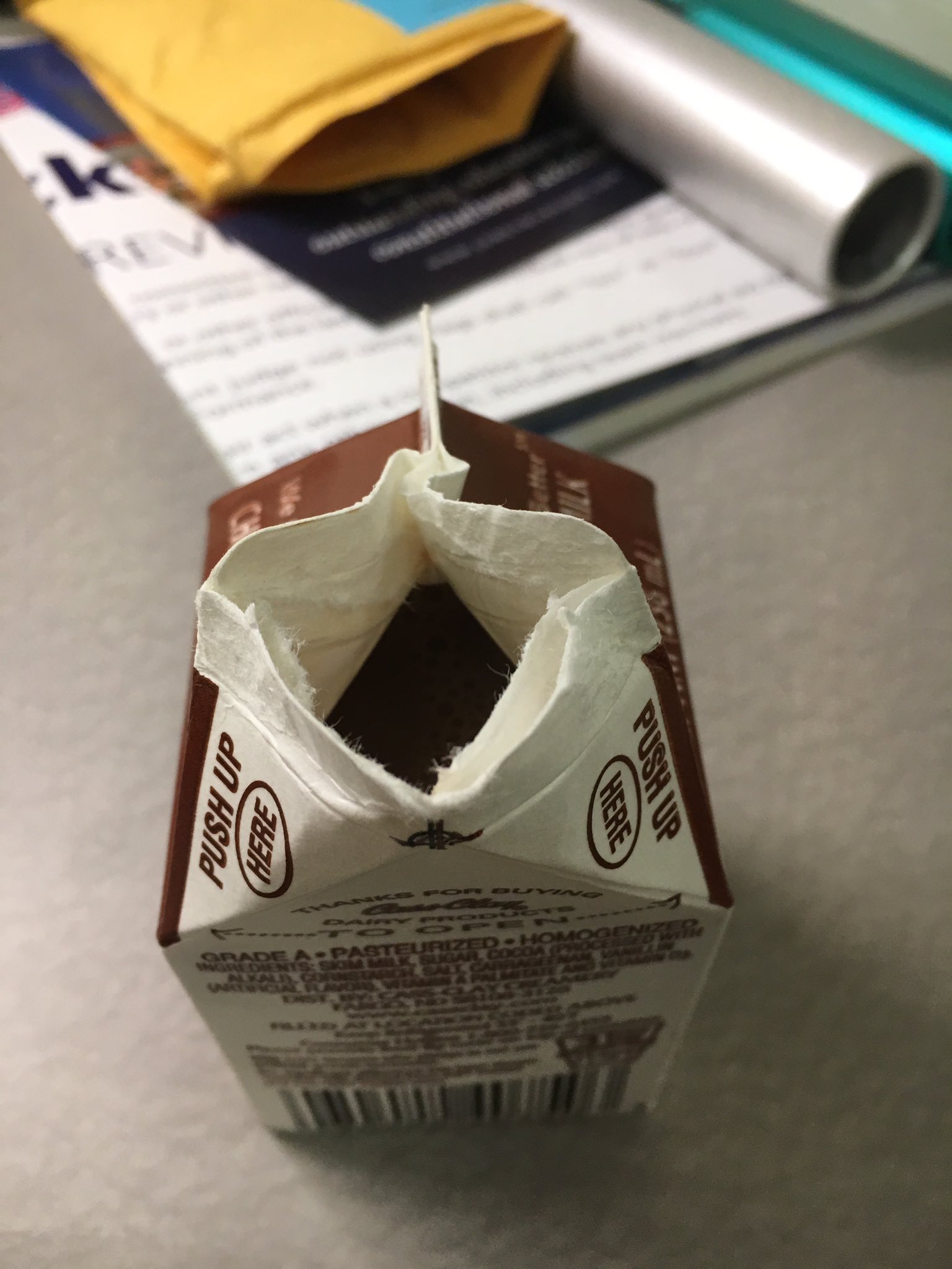 School Chocolate Milk Carton