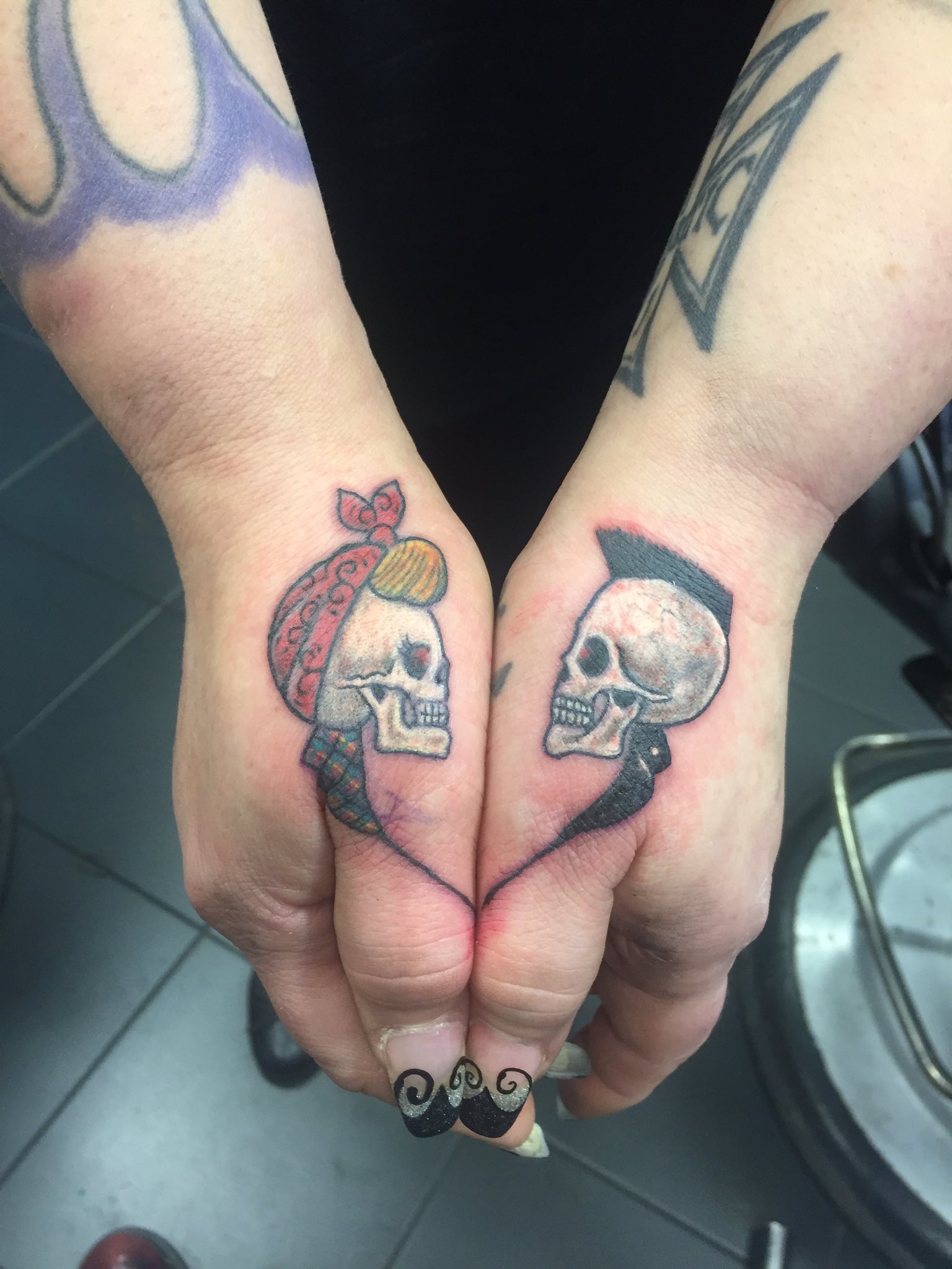 Rockabilly Skull Couple