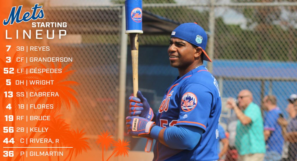 Here is the #Mets starting lineup for today’s home opener. https://t.co ...