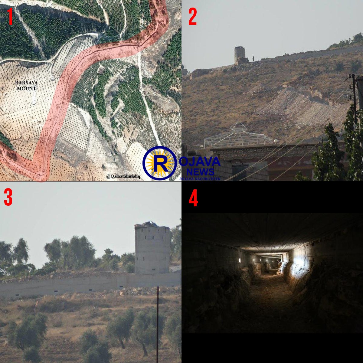 SDF built a large defensive wall with watch towers and ditches on top ...