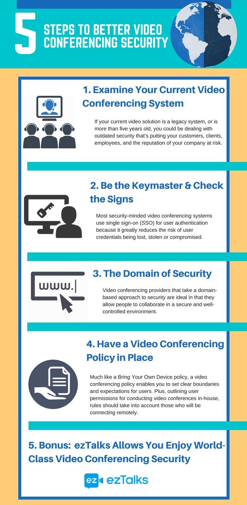 ezTalks on Twitter: "ezTalks reminds you to get the 5 steps to keep your #videoconferecing safe ...