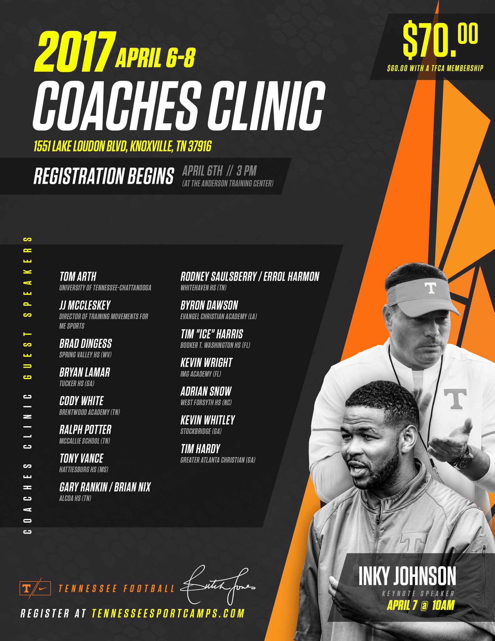 Butch Jones' coaching clinic boasts a who's who of today's elite ...