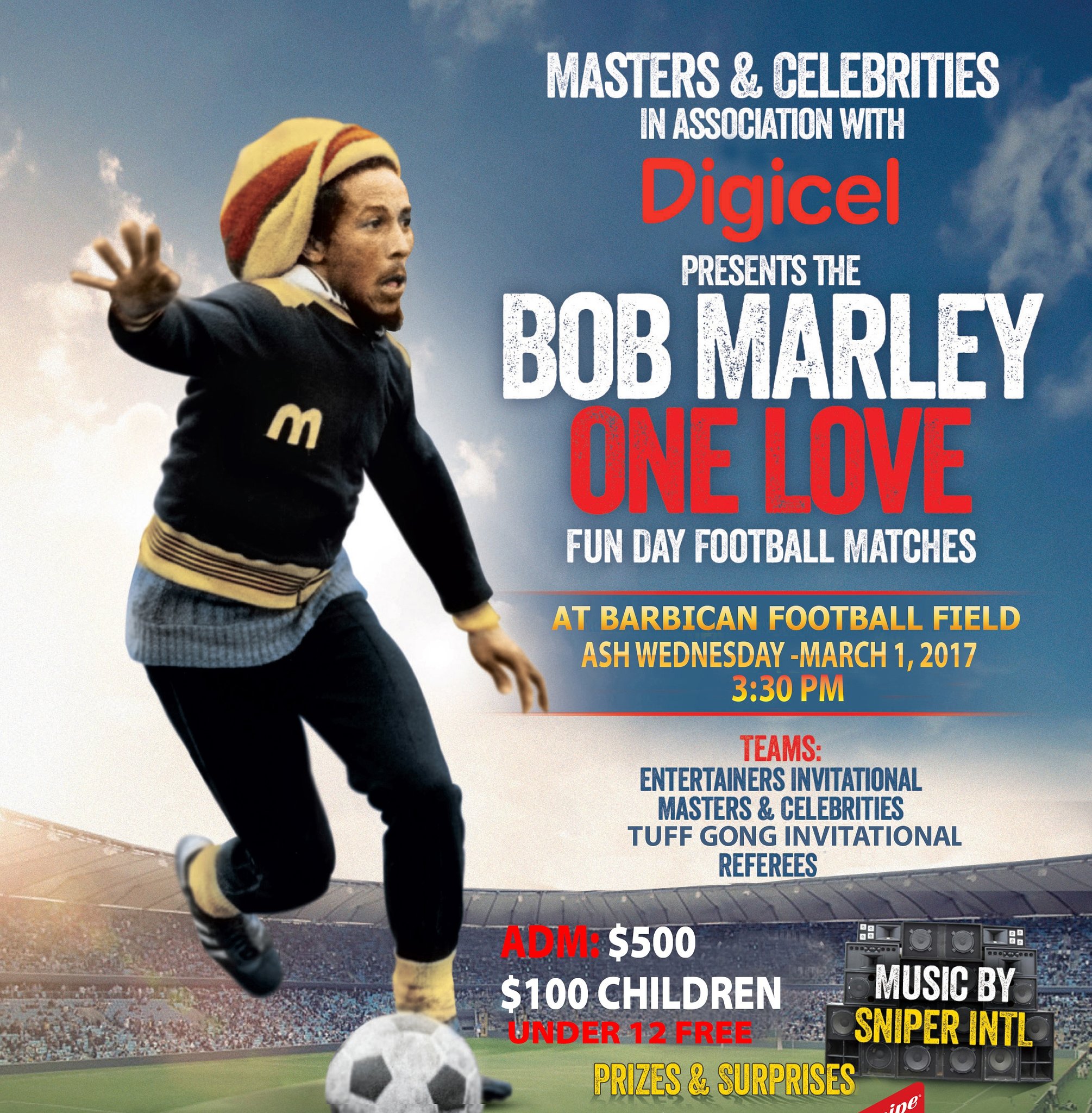 Bob Marley Soccer Poster
