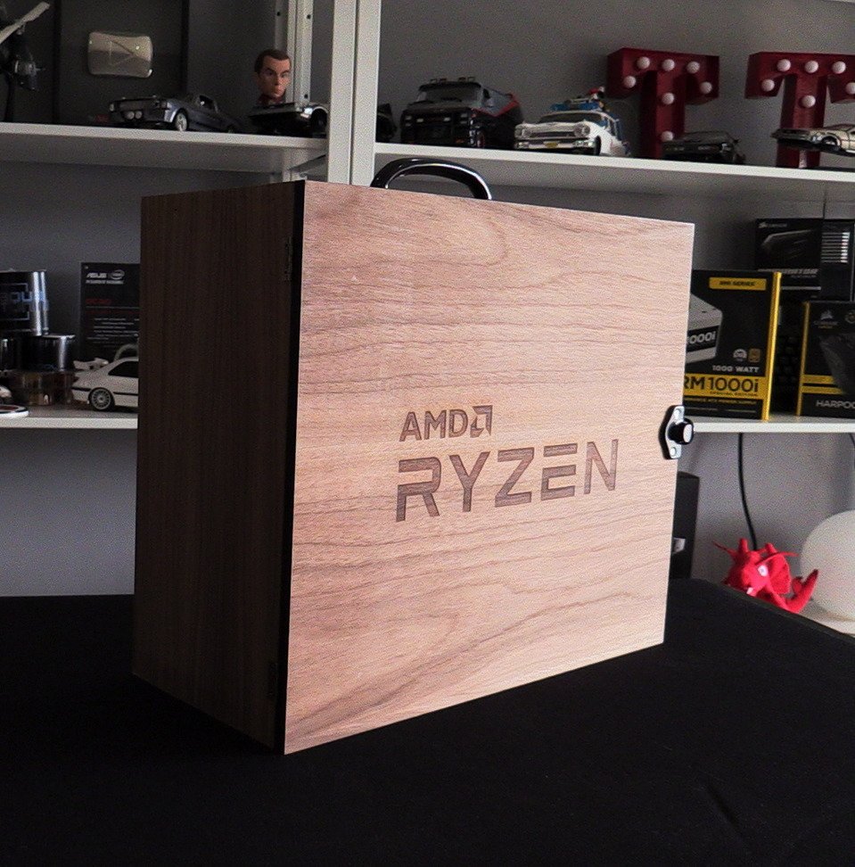 My Wooden Ryzen 7 ITX/mATX case with a full size ATX MB. (Update) : r/Amd