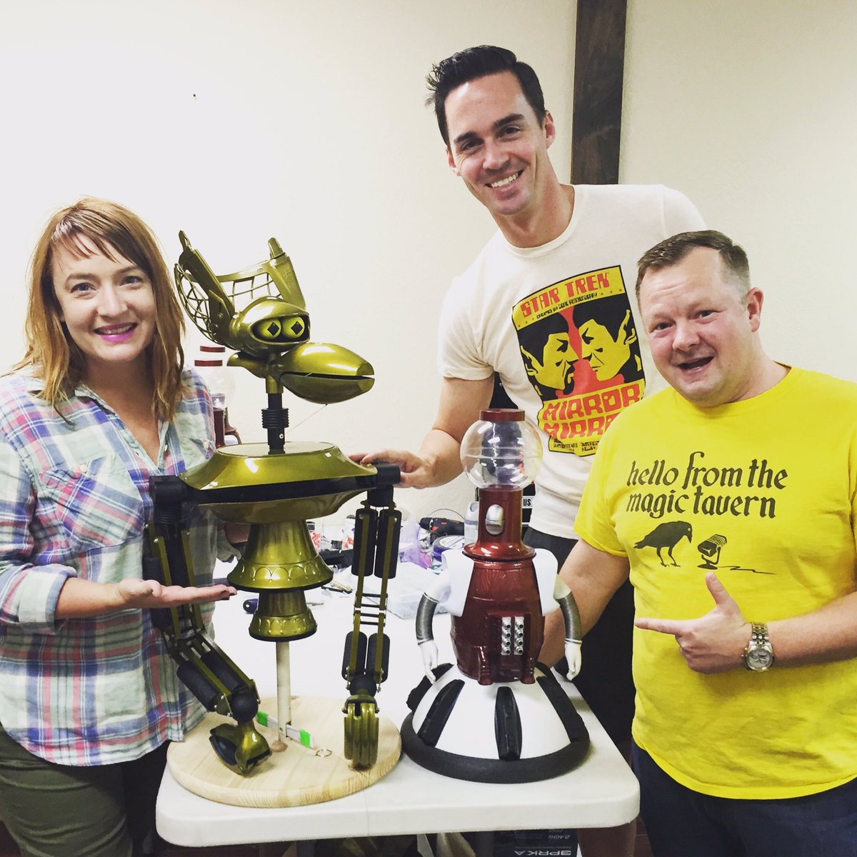 Great Twitter pic with two of the new writers AND the new voice of ...