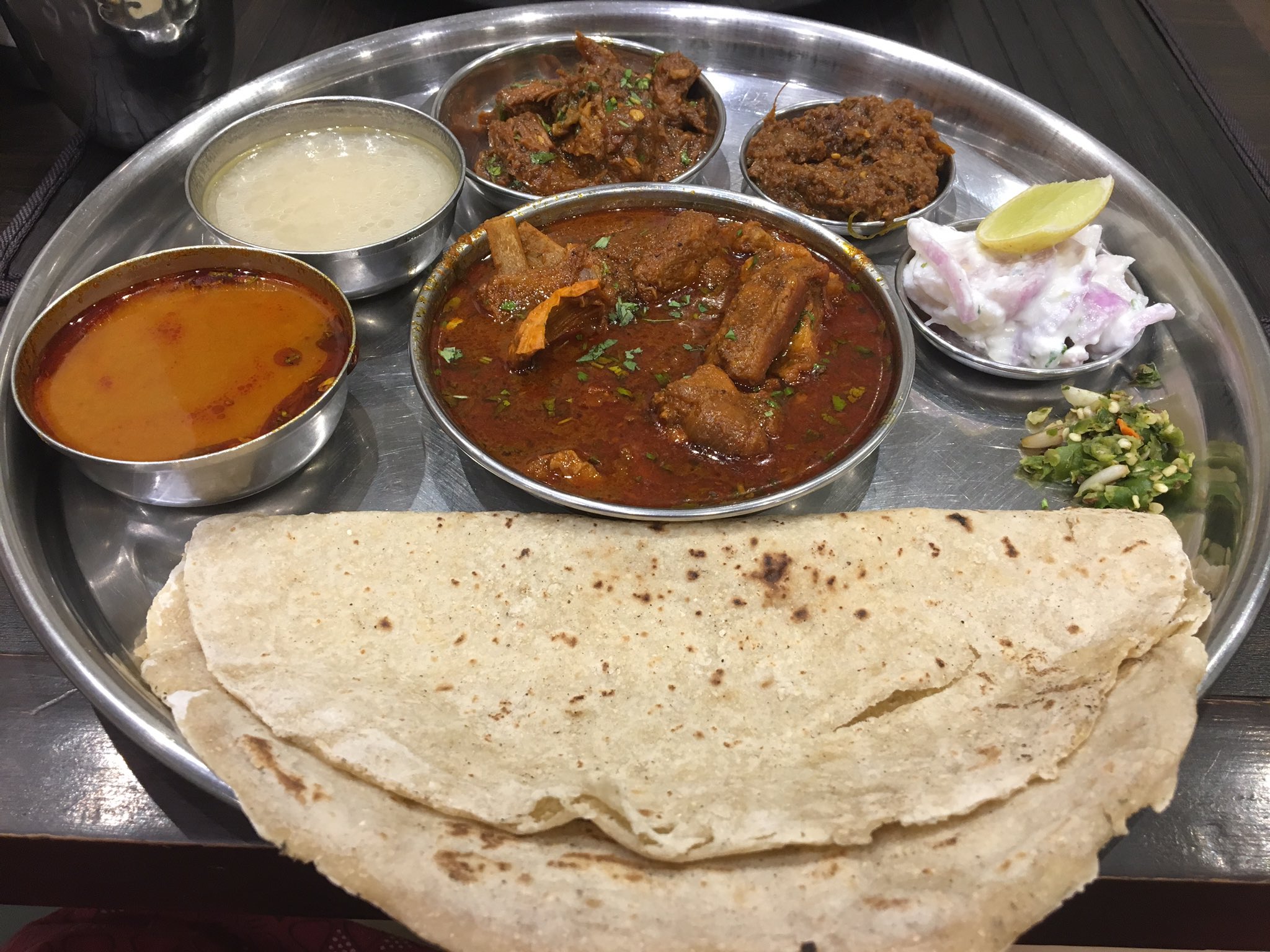 Mutton Bhakri Thali