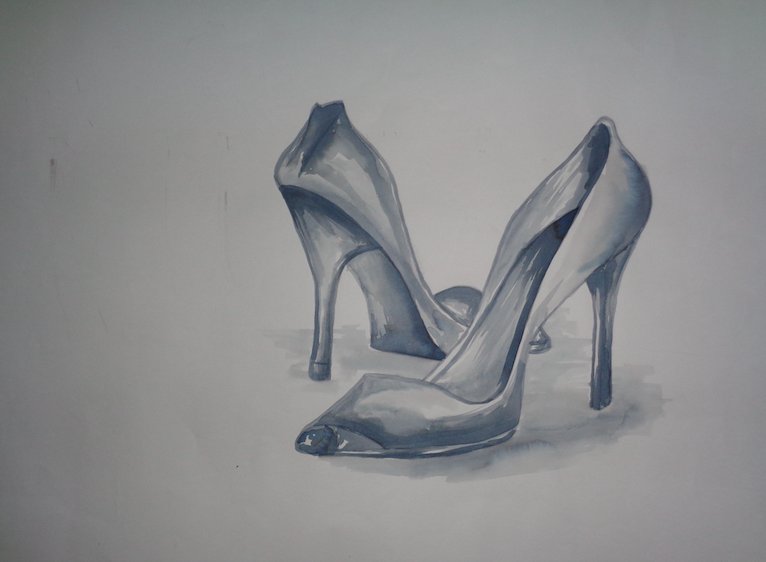 Still Life Drawing Shoes