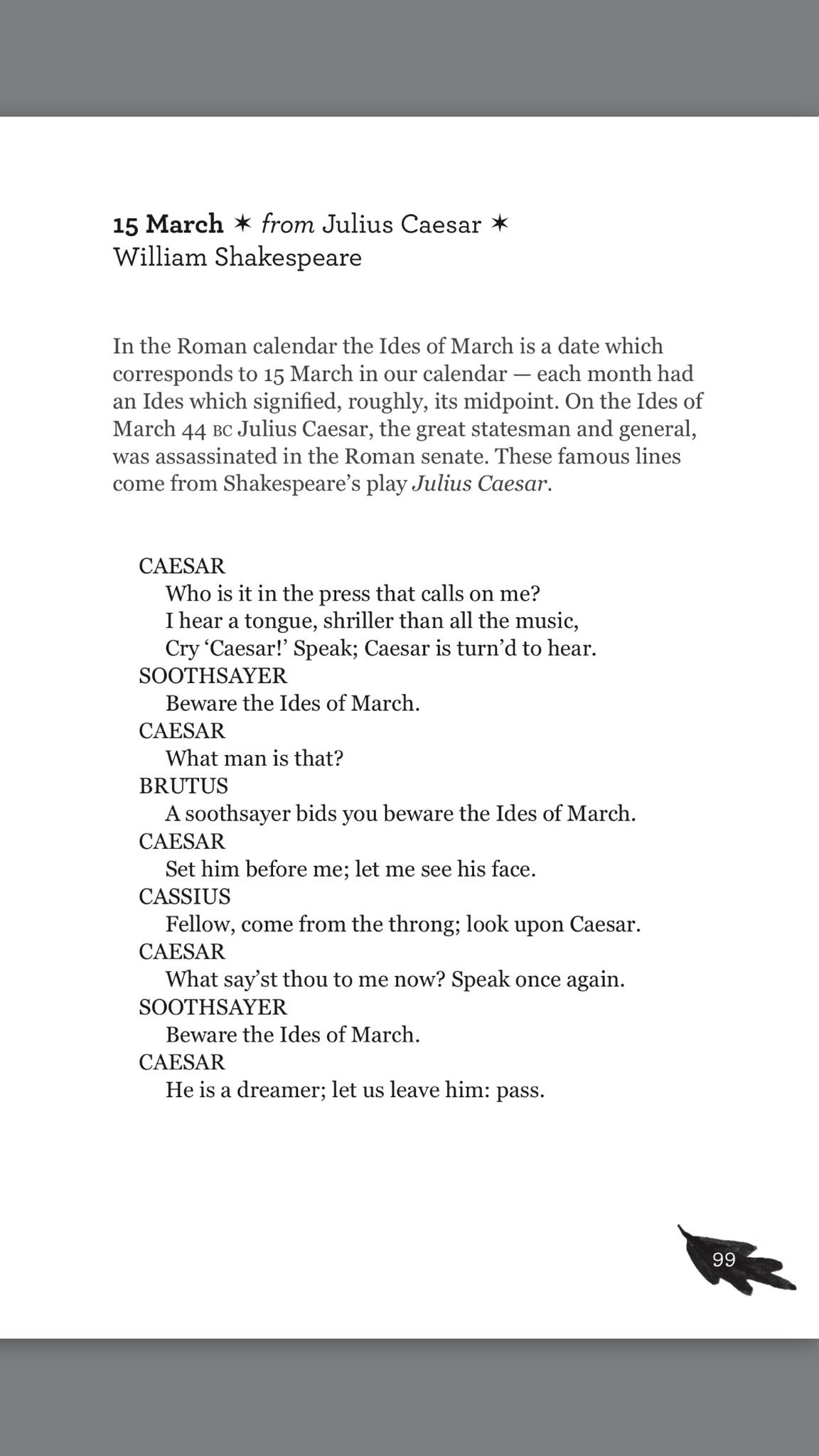 Soothsayer From Julius Caesar