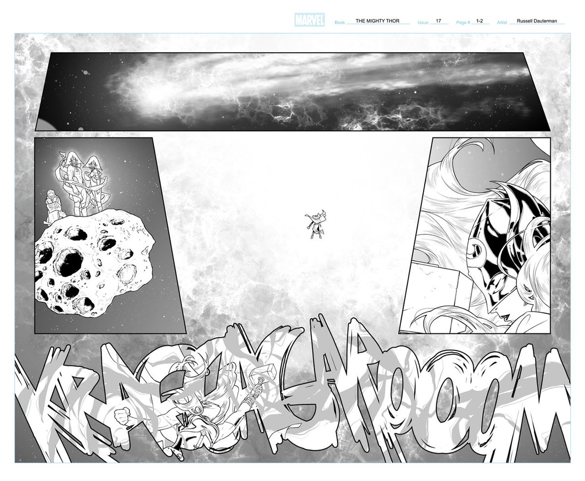 「VERILY! THE MIGHTY THOR #1 is out today!! 」Russell Dautermanの漫画