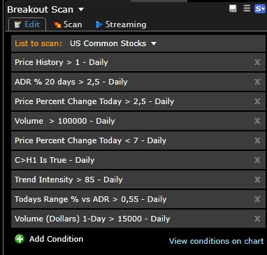 Parameters for Qullamaggie's Breakout scan from 5 years ago : r/qullamaggie