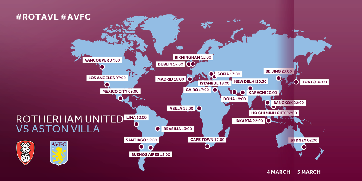 ?️⚽️? GlobalVillans: Here’s the claret and blue map showing the ROTAVL ...
