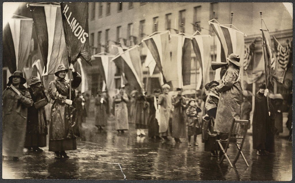 Protestors: Mar 4, 1917 - Protestors for women's suffrage march and ...