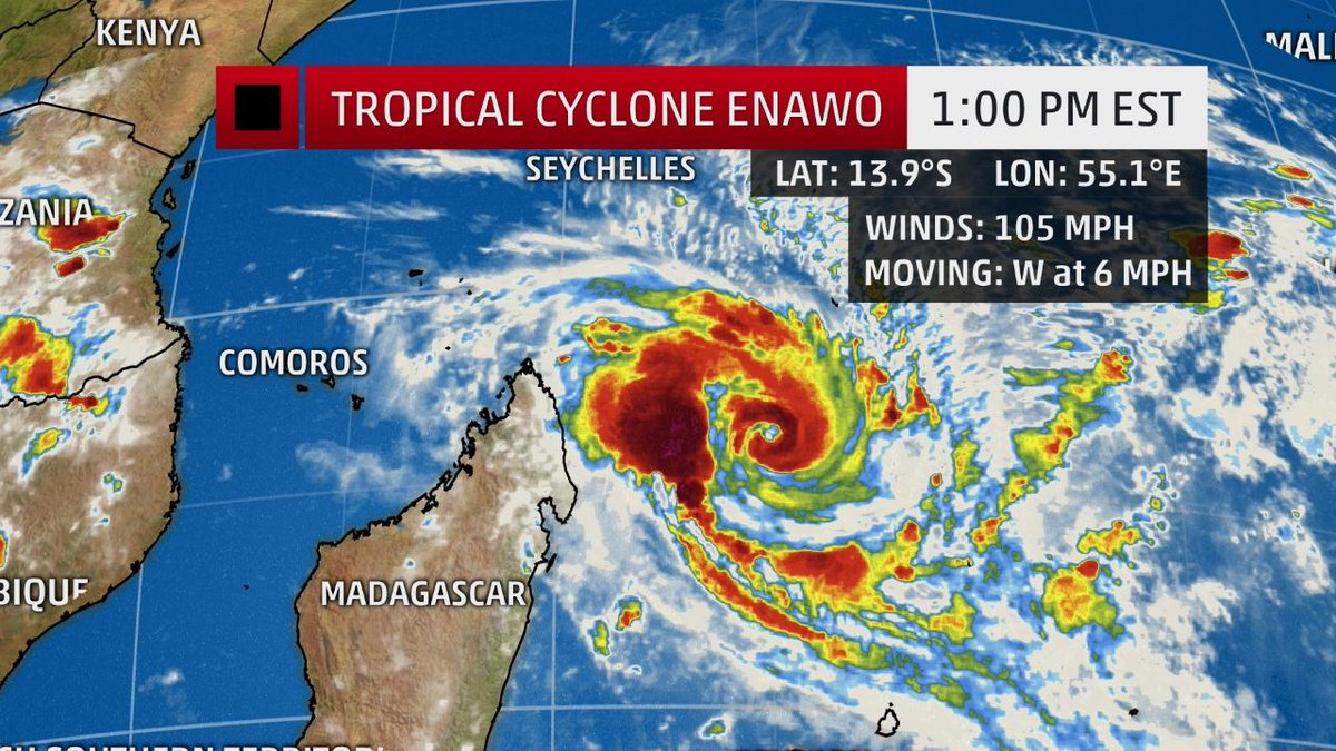Tropical Cyclone Enawo forecast to strengthen and strike Madagascar ...