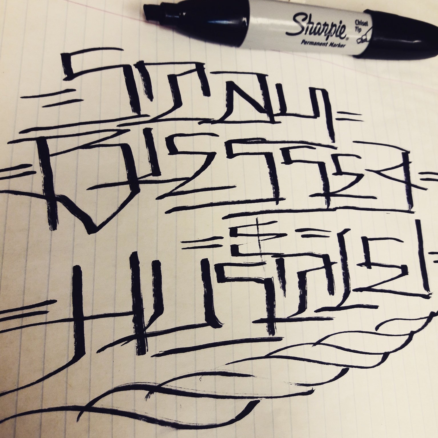 Graffiti In With Sharpie Writing