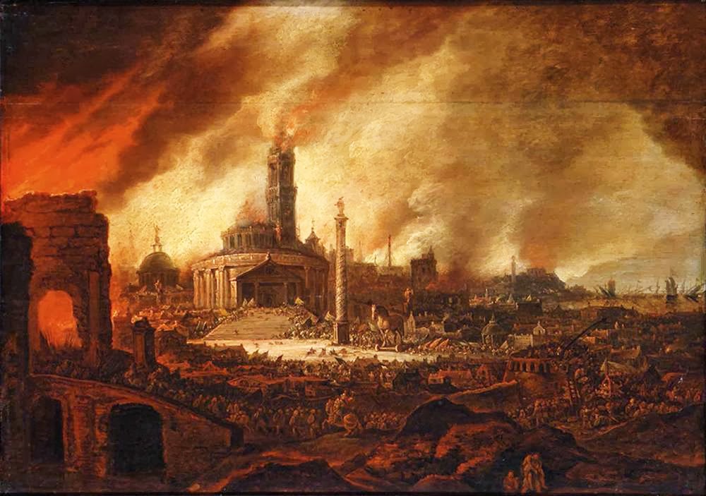 City Of Troy Burning