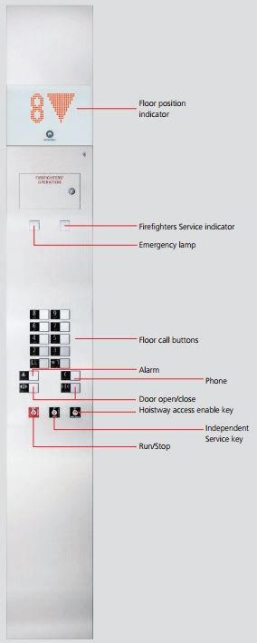 Schindler Elevator Call Buttons