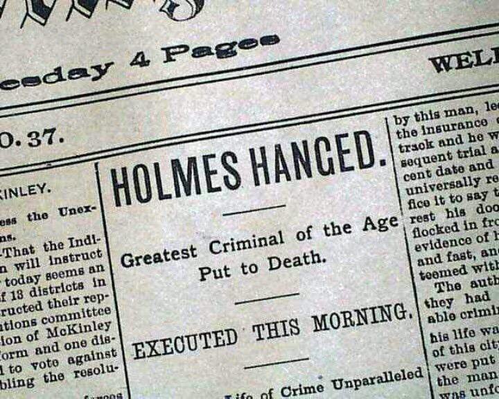 H H Holmes Hanging