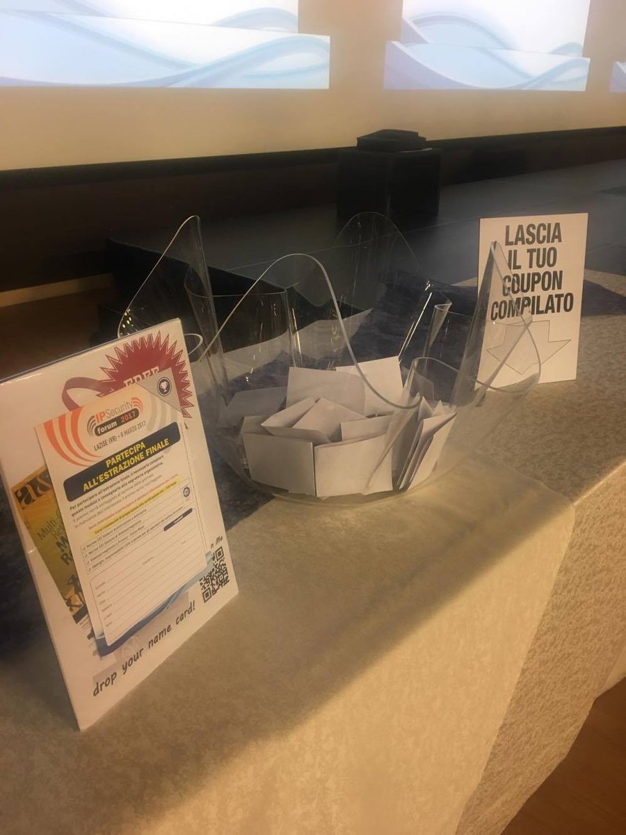 SecSolution on Twitter: "Ad #IPSecurityForum è arrivato il momento dell'estrazione finale: premi ...
