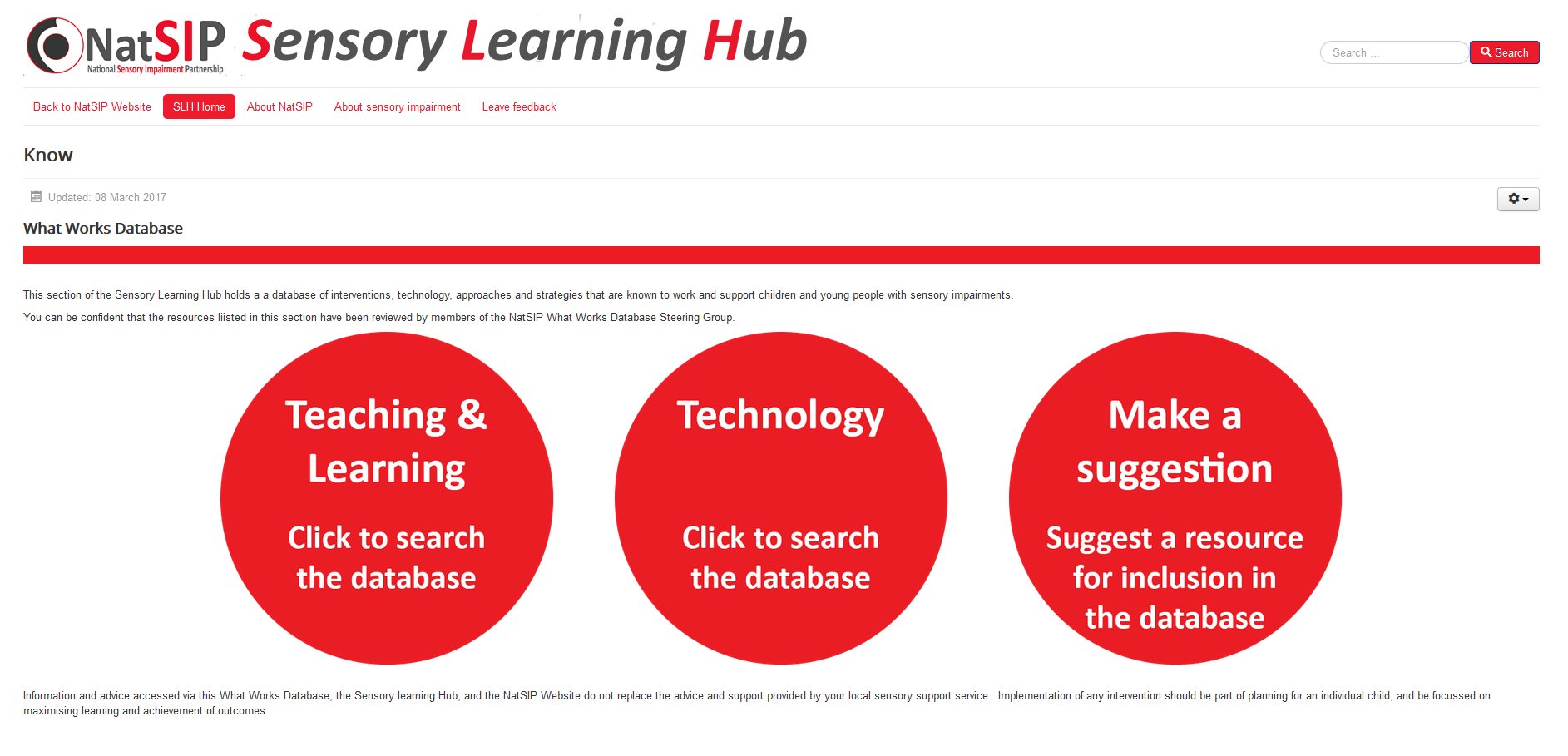 NatSIP Sensory Learning Hub - Habilitation VI UK