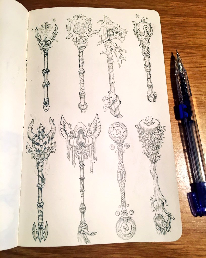 Wizard Staff Drawing