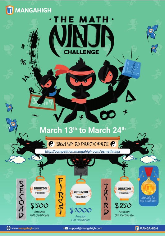 Mangahigh on Twitter: "Ready for the North American Math Ninja Challenge? @mangahigh makes it ...