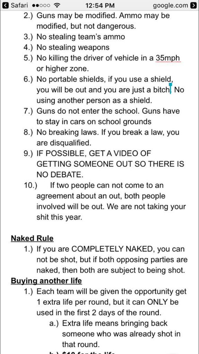 Nerf War Rules