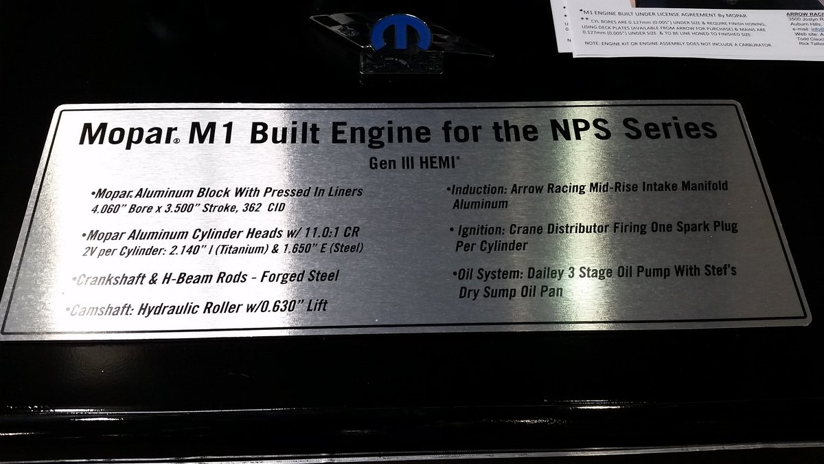 Check out the new @OfficialMOPAR M1 built engine for #NASCARPintys at ...