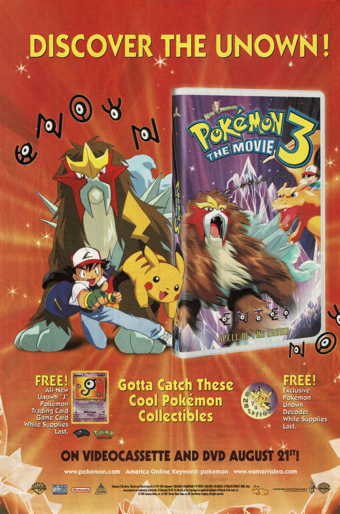 Pokemon 3 The Movie Vhs
