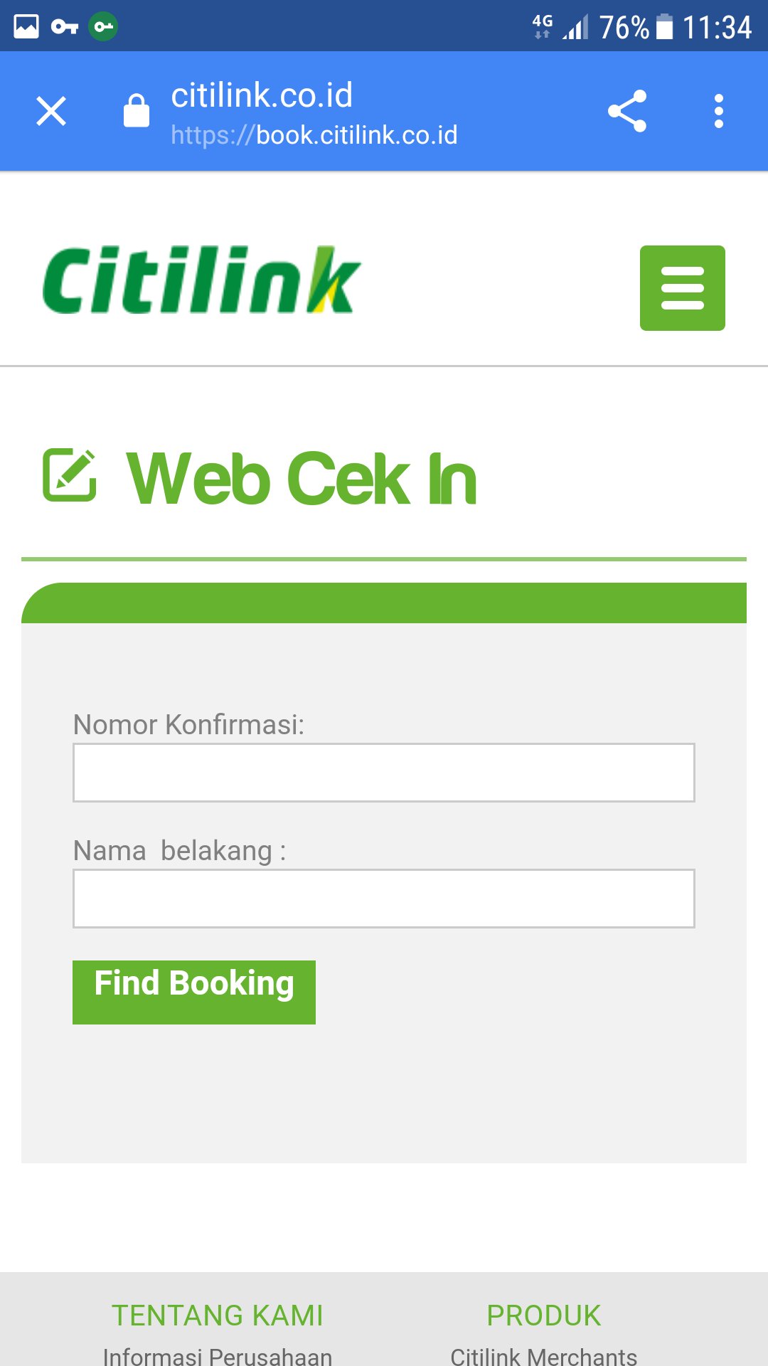 Citilink Web Check In