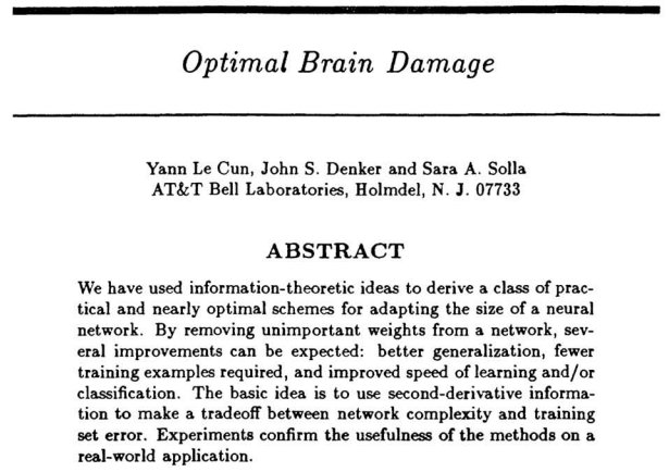 Shakir Mohamed on Twitter: "Sunday classic paper. NIPS'89: Optimal Brain Damage. On Using second ...