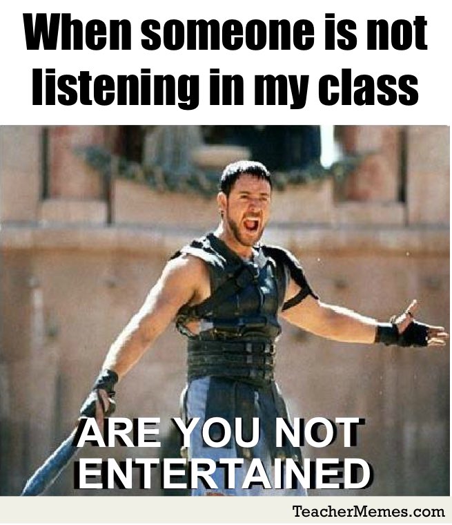 Not Paying Attention In Class Meme