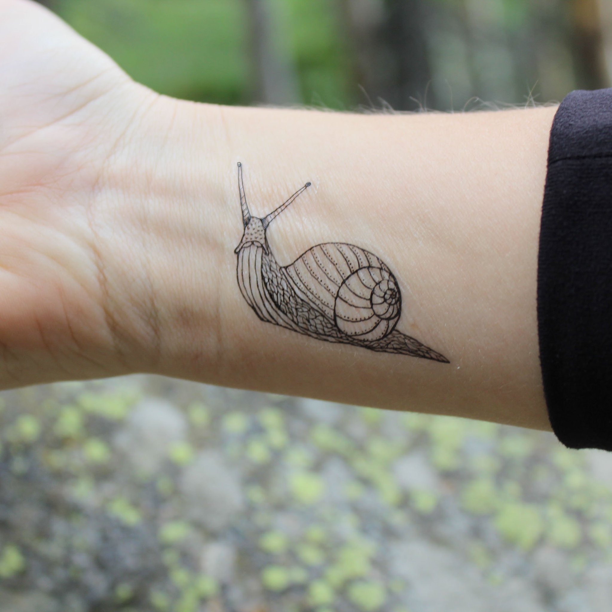 Minimalist Snail Tattoos