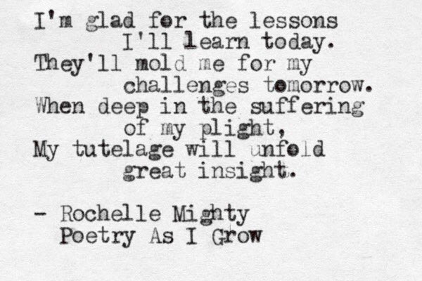 Poems About Life Lessons Learned