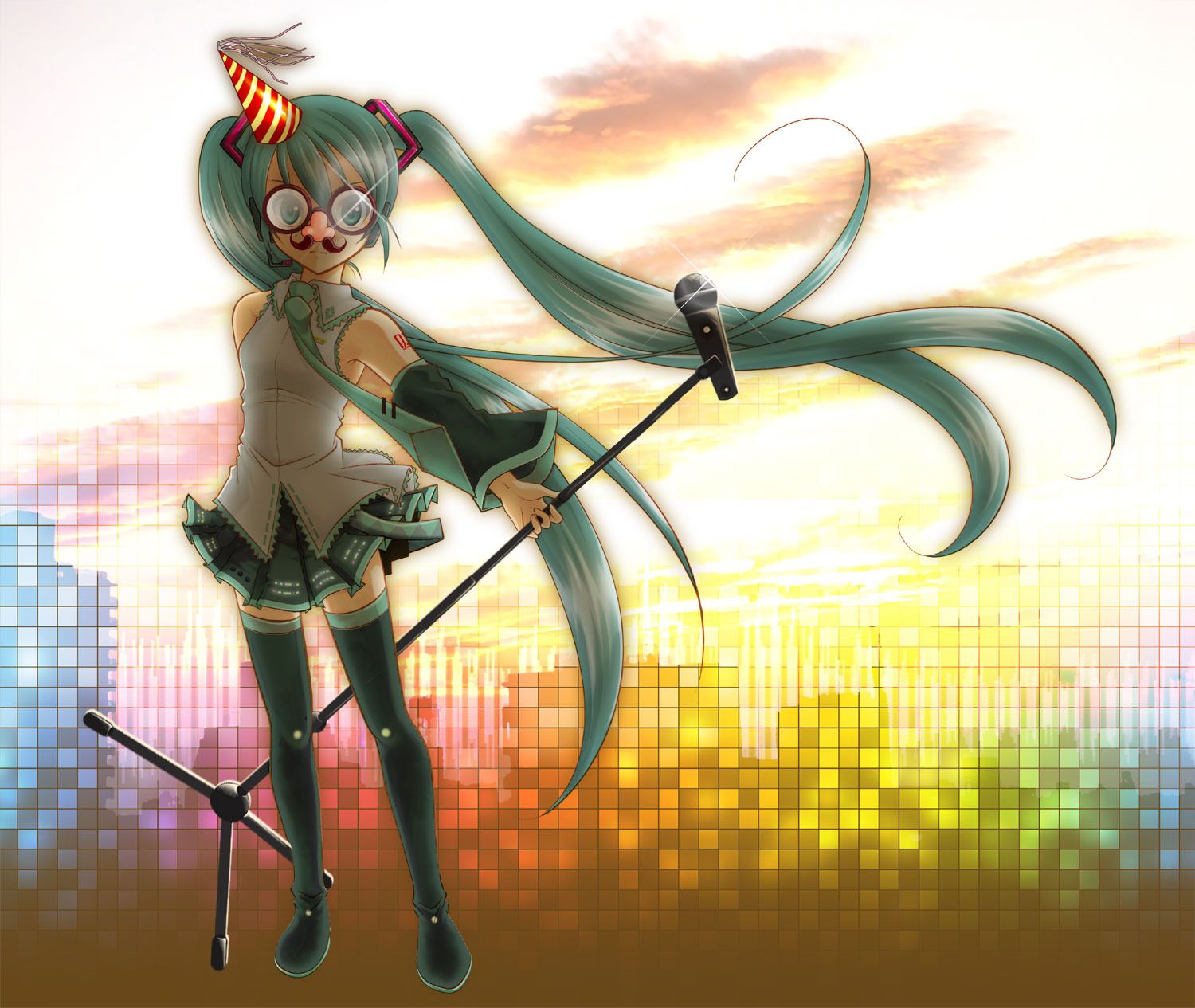 piapro@ありがとう10周年！ on Twitter: "ピアプロ運営です。本日は｢コミカル｣作品をご紹介！服部 ナシ子さんのミクさん！カッコよく決まっているはずなのに…装飾品が…！┗(ﾟ ...